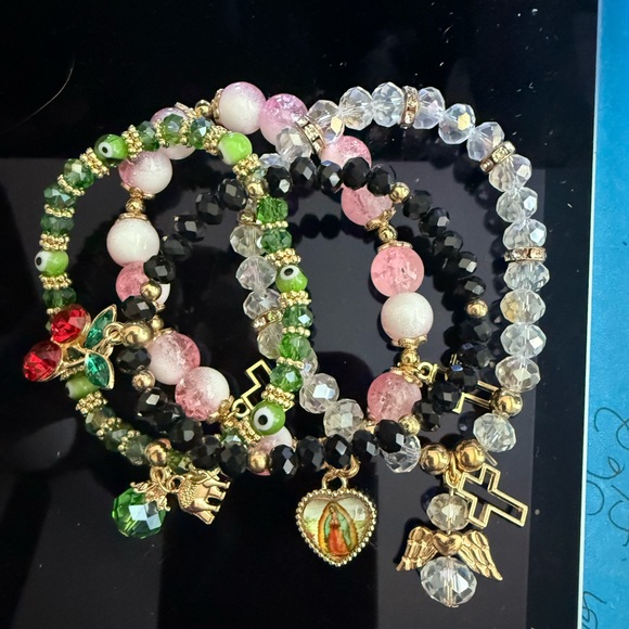 Jewelry | Four Elegant Multicolor Beaded Bracelet Set | Poshmark